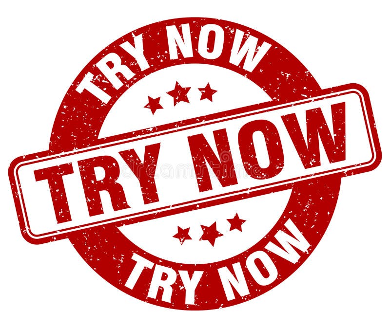 Try Now Stamp. Try Now Label. Round Grunge Sign Stock Vector ...