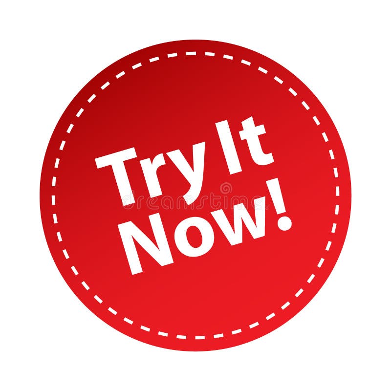 Try it now stock vector. Illustration of application - 123520520