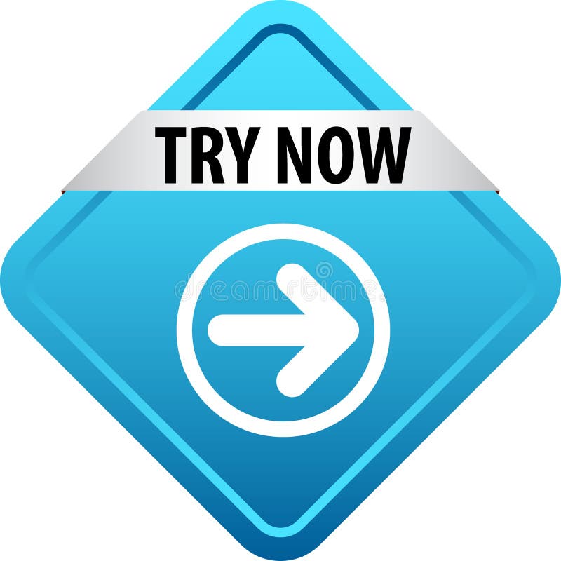 Try now web button stock illustration. Illustration of arrow - 119849789