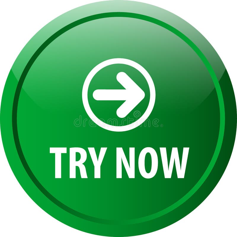 Try now web button icon stock illustration. Illustration of advertising ...