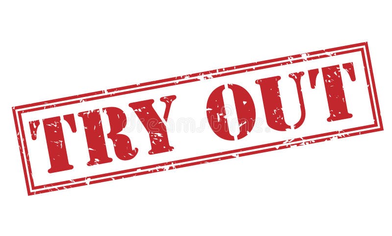 Try out red stamp stock illustration. Illustration of isolated - 96587538