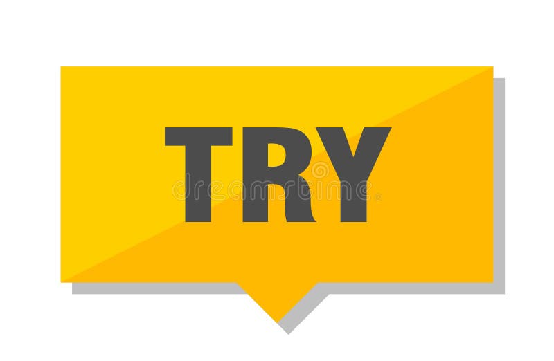 Try price tag stock vector. Illustration of design, notice - 118881547