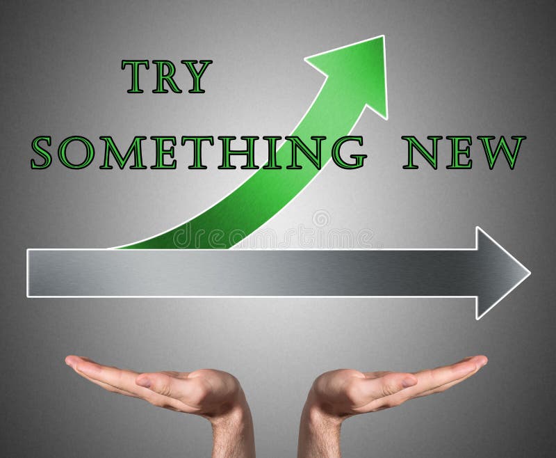 Try Something New Concept Sustained by Open Hands Stock Image - Image ...