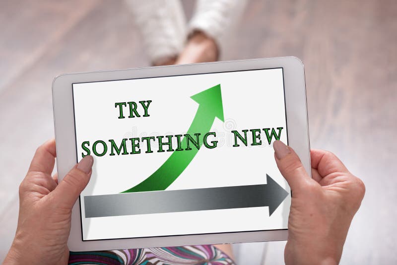 Try Something New Concept on a Tablet Stock Photo - Image of career ...