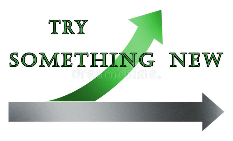 Try Something New Concept on White Background Stock Illustration ...