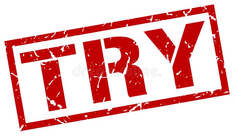 Try stamp stock vector. Illustration of white, sign - 122099866