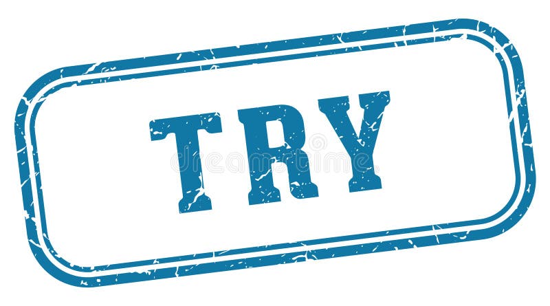 Try Stamp. Try Rectangular Stamp on White Background Stock Vector ...