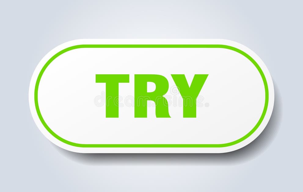 Try sticker. stock vector. Illustration of label, price - 158777124