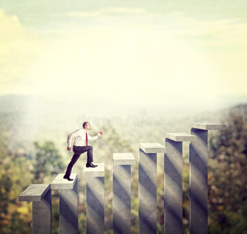 Try to go up stock photo. Image of floor, businessman - 68617748