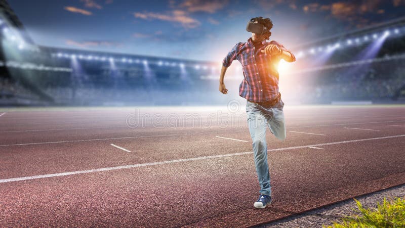 Try Virtual Reality. Mixed Media Stock Illustration - Illustration of ... Try Virtual Reality. Mixed Media Stock Illustration - Illustration of ...