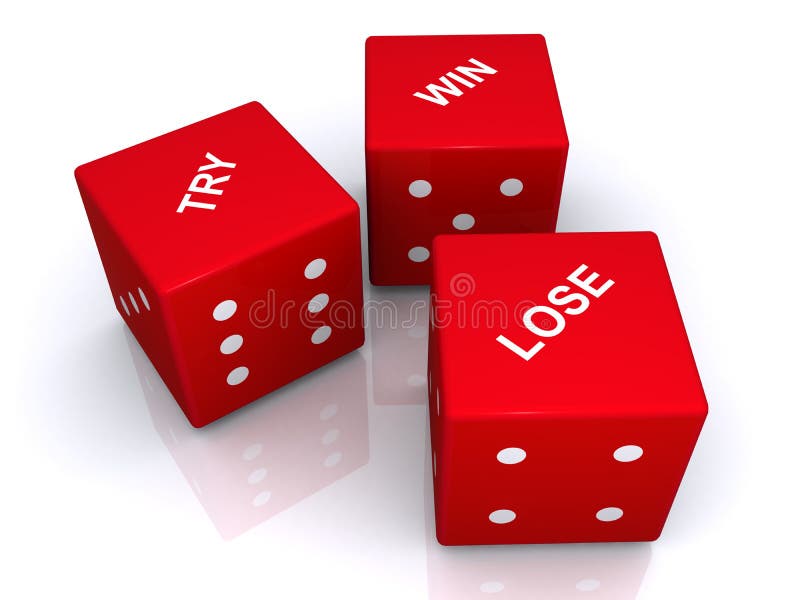 Try win lose word blocks stock illustration. Illustration of background ...