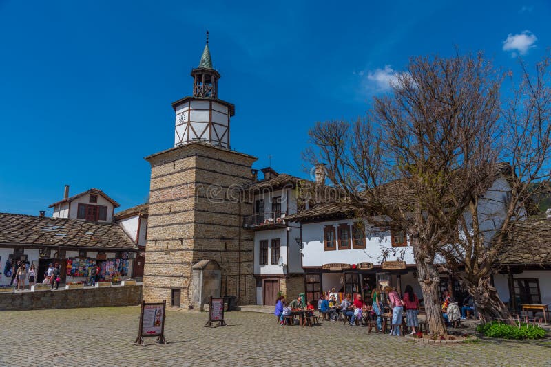Tryavna, Bulgaria, April 24, 2022: View of the Historical Clock ...