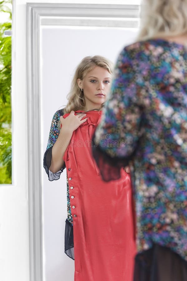 210 Woman Checking Herself Mirror Stock Photos - Free & Royalty-Free ...