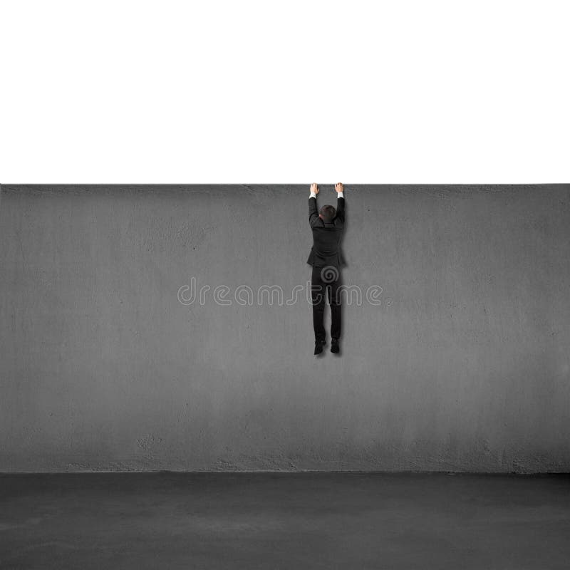 Trying to climb over wall stock photo. Image of human - 40184900
