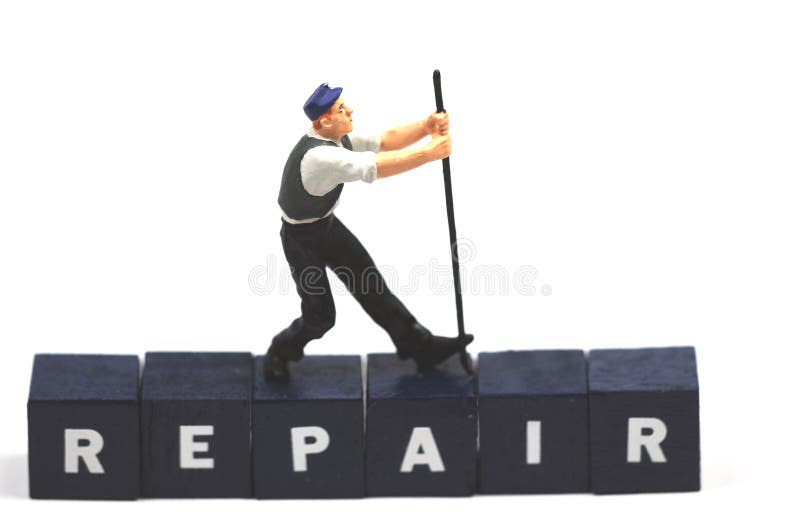 Trying to fix it stock photo. Image of word, tools, crowbar - 9780738