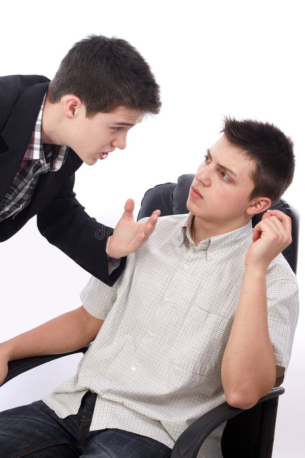 Trying to persuade stock image. Image of conversation - 18849927