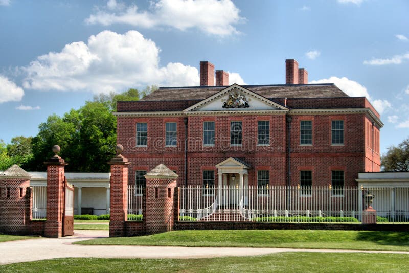 Tryon Palace stock image. Image of house, entrance, bern - 9253387