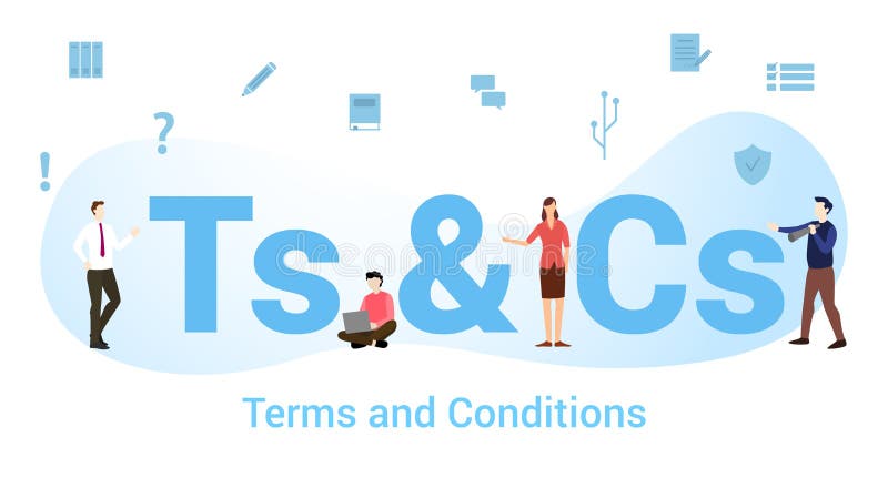 Ts & Cs Terms and Conditions Concept with Big Word or Text and Team ...