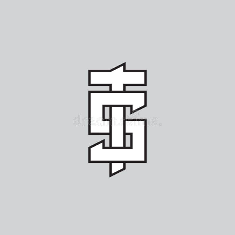 TS, ST, T, S - Logotype, Abstract Letters, Logo or Monogram Stock ...