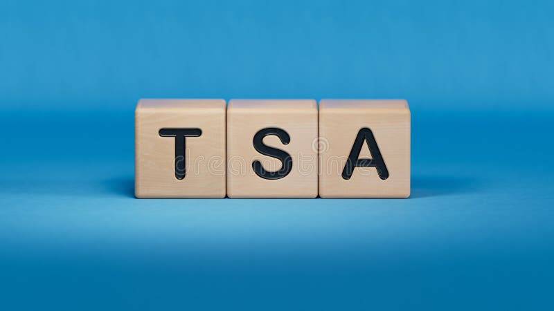 Tsa Concept on Wooden Cubes. Stock Illustration - Illustration of ...