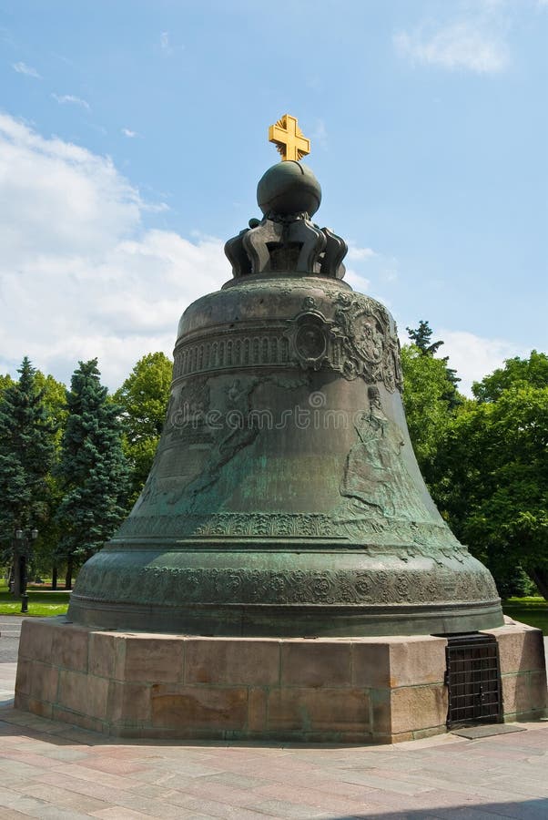 The Tsar Bell in the Moscow Kremlin Stock Image - Image of church, bell ...