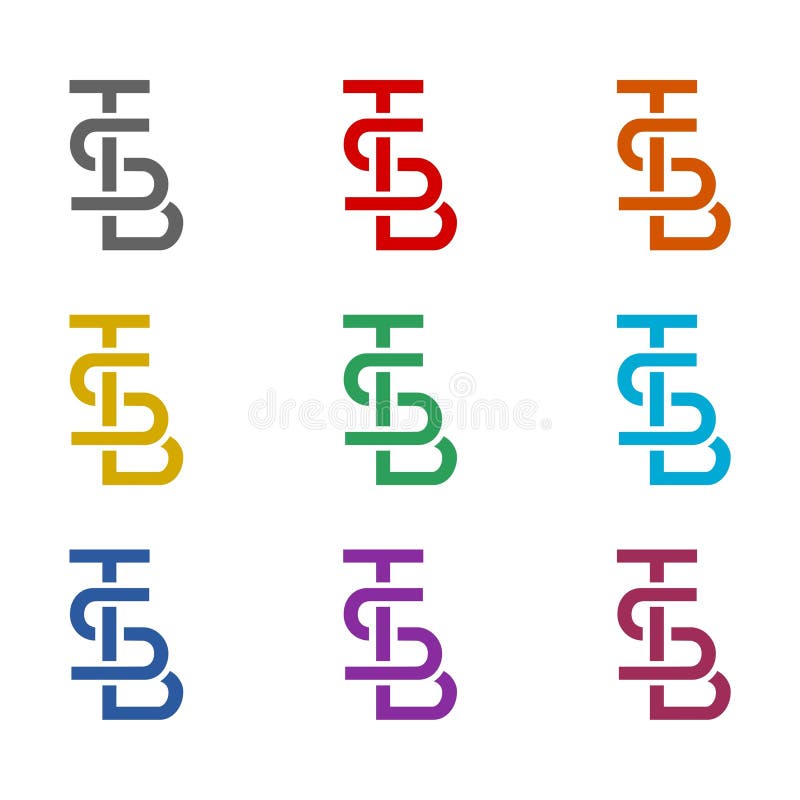 TSB Logo Icon Isolated on White Background. Set Icons Colorful Stock ...
