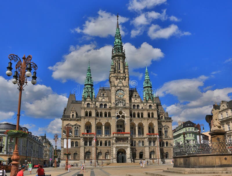 Liberec, Tschechische Republik - Juny 10, 2017: Quadrat Sokolovske ...