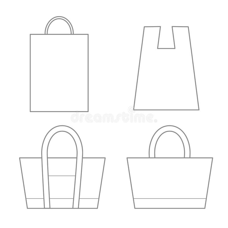 Plain Bag Template - for Marketing and Planning, Design Stock Vector ...