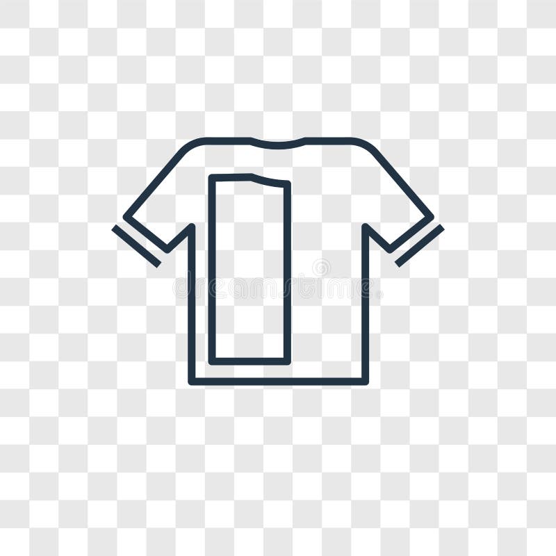 Tshirt Concept Vector Linear Icon Isolated on Transparent Background ...