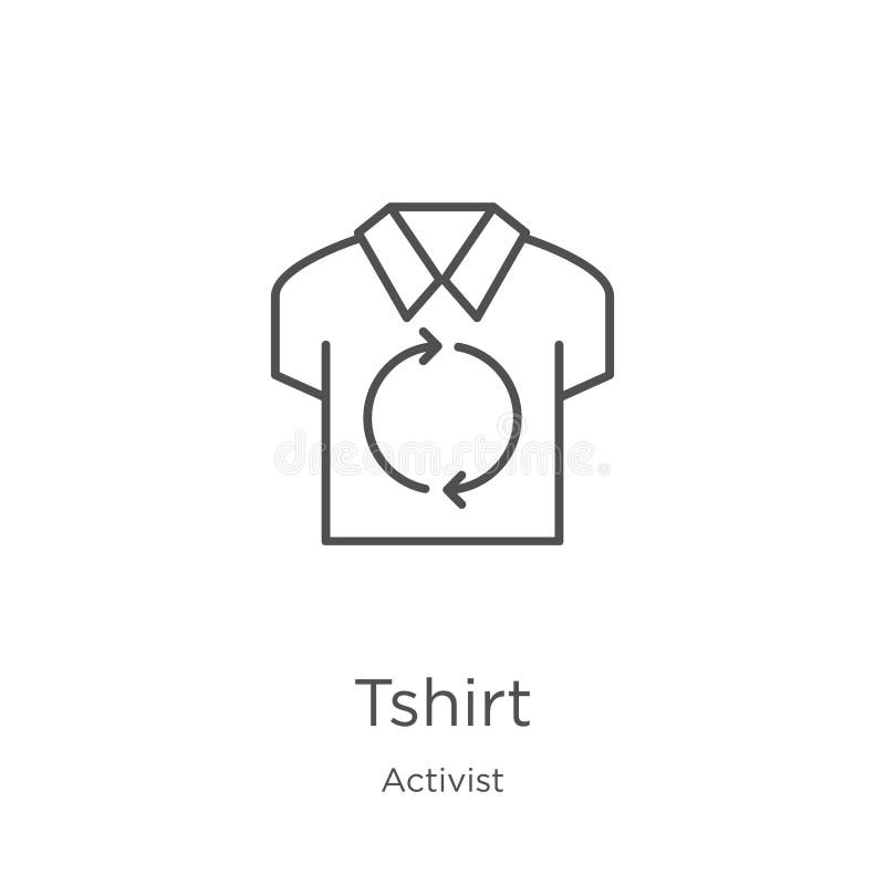Tshirt Icon Vector From Activist Collection Thin Line Tshirt Outline