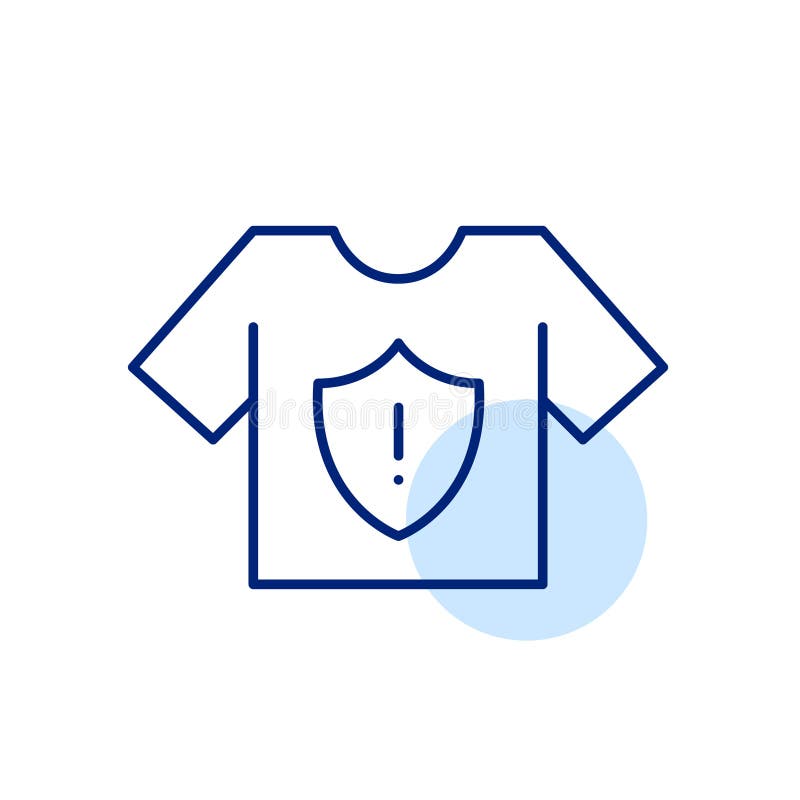 Tshirt, Shield and Exclamation Mark. Flammable Clothes Warning ...