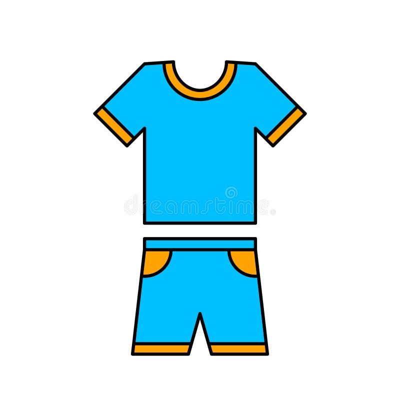 Tshirt and Short Icon. Vector Isolated Simple Illustration Stock Vector ...