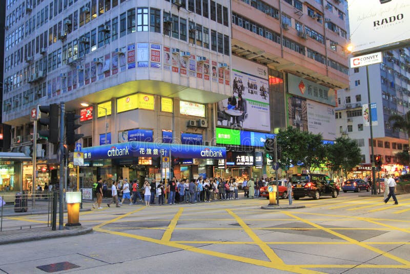 Tsim Sha Tsui Streets at Night. Tsim Sha Tsui, Editorial Stock Image ...