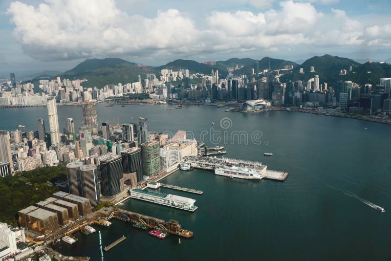 The Tsim Sha Tsui View Hong Kong Island at ICC Editorial Photography ...