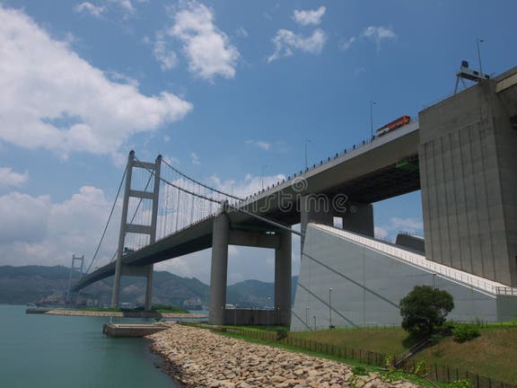 Tsing ma bridge stock photo. Image of transportation - 20713160