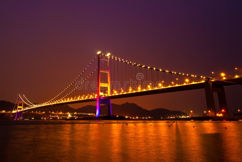 Tsing Ma Bridge of Hong Kong Stock Image - Image of tsing, reflection ...