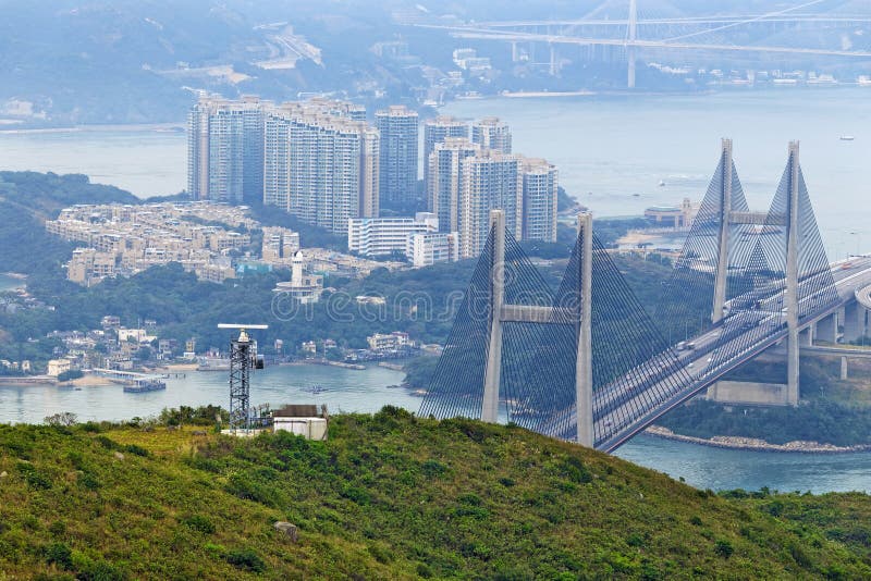 Tsing ma bridge stock image. Image of famous, horizontal - 37497837