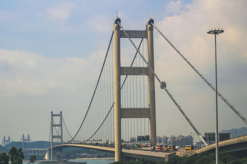 The Tsing Ma Bridge in Hong Kong 29 Oct 2013 Editorial Stock Photo ...