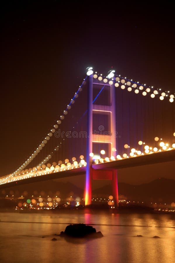 The Tsing Ma Suspension Bridge Stock Photo - Image of hong, bridge ...