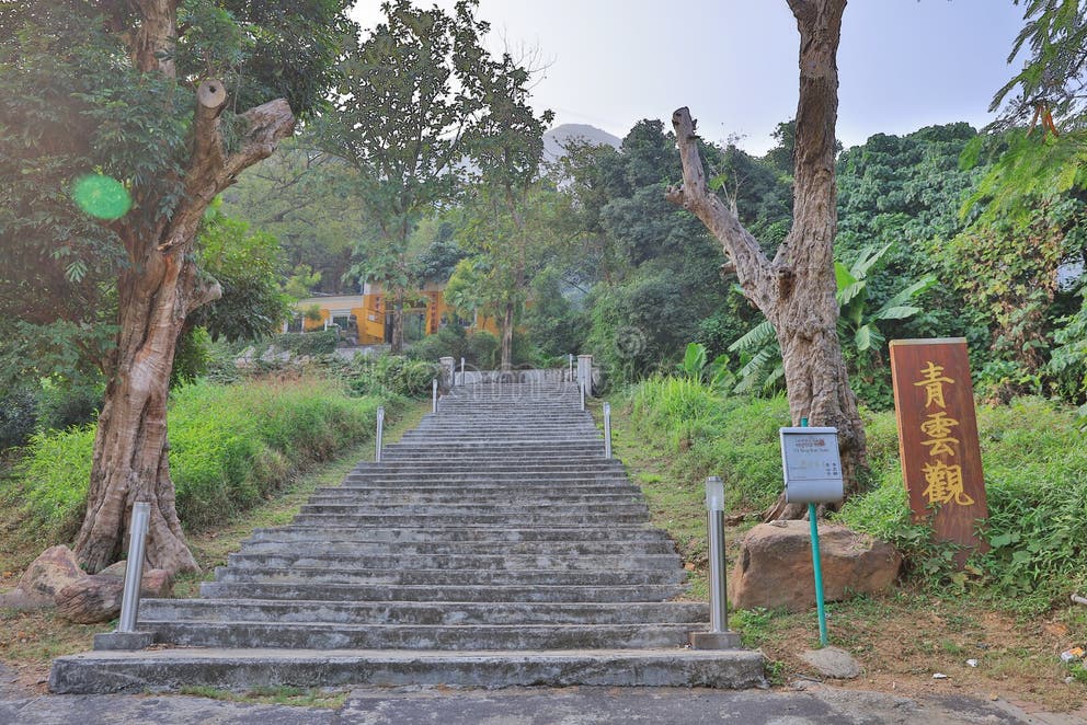 Tsing Shan Monastery at Castle Peak. Stock Photo - Image of building ...