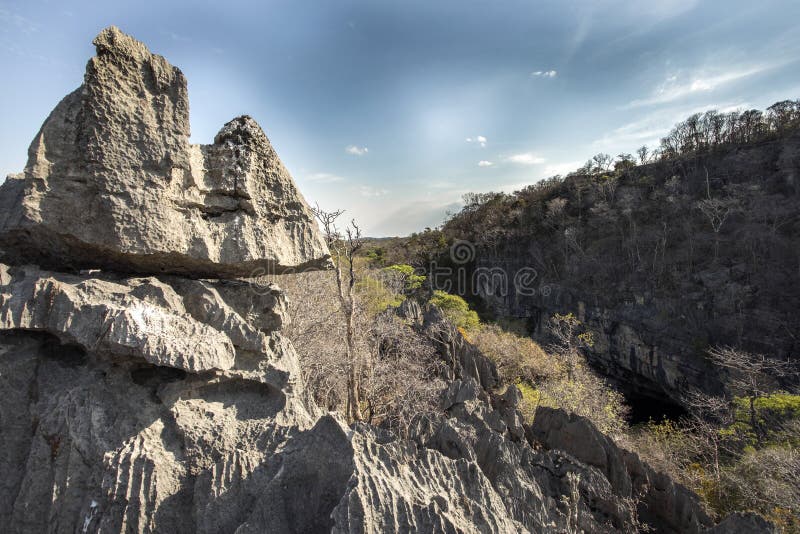 Tsingy Bizarre Limestone Cliffs, Reserve Ankarafantsika, Madagascar ...