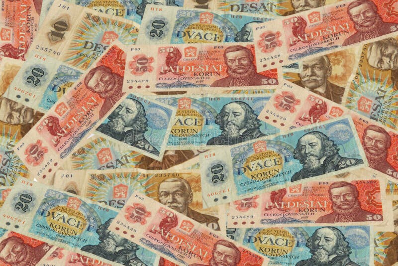 Tsjechisch oud geld stock afbeelding. Image of europa - 18456071