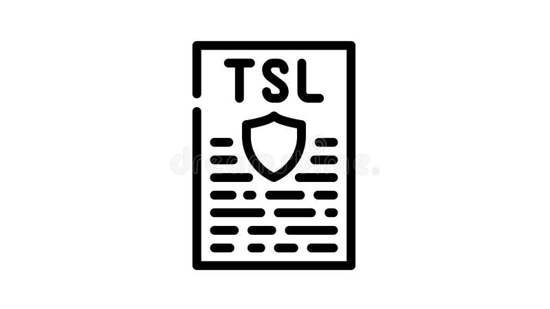 Sni Protocol Line Icon Animation Stock Footage - Video of protection ...
