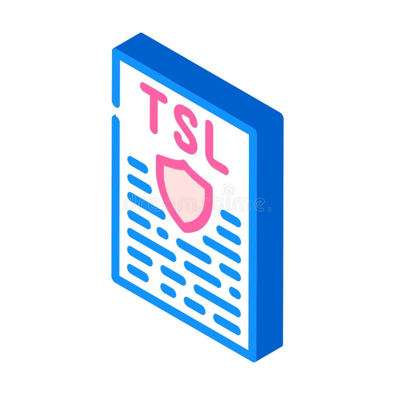 Tsl Protocol Isometric Icon Vector Illustration Sign Stock Vector ...