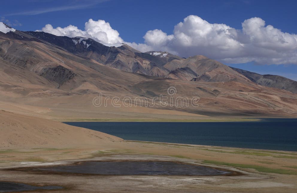 Tsomoriri Lake stock image. Image of cloud, tour, blue - 13301193