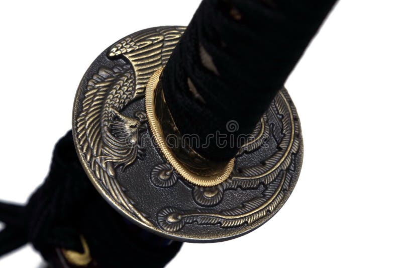 Tsuba : Hand Guard of Japanese Sword Stock Image - Image of sharp ...