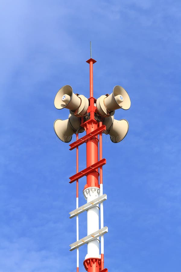 Tsunami Alert Loudspeakers stock image. Image of tsunami - 21677733