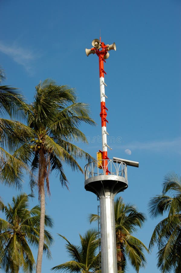 Tsunami Alert System Tower stock image. Image of public - 26993567