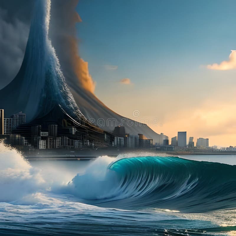Tsunami Destroying City Stock Photos - Free & Royalty-Free Stock Photos ...
