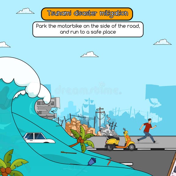 Tsunami Disaster Mitigation_4 Stock Vector - Illustration of character ...
